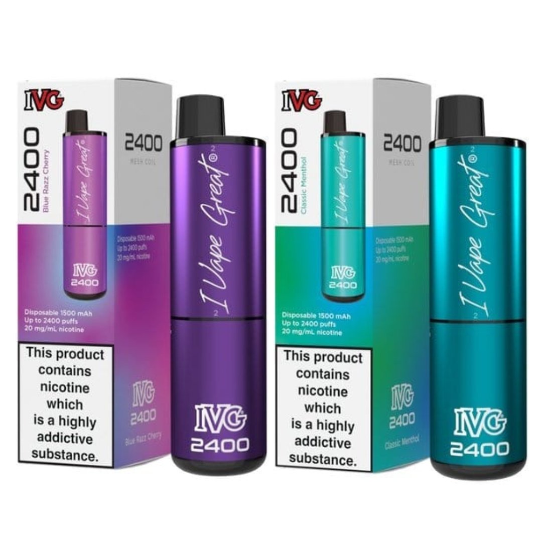 Get IVG 2400 Disposable Vape Pod Puff Bar Box of 5 – Simba Vapes Wholesale
